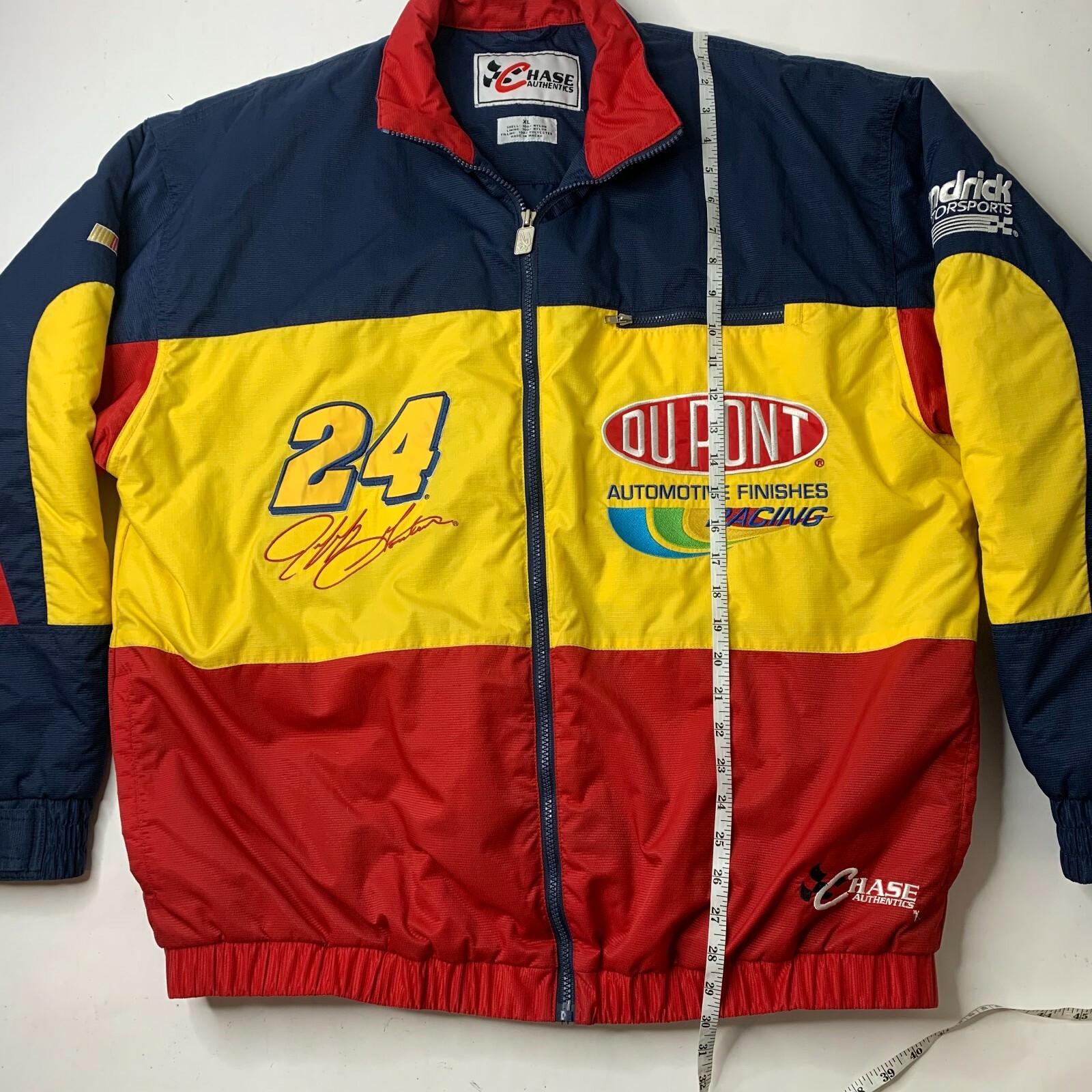 Jeff Gordon Jacket Mens XL Chase Authentics Full Zip Red Blue Yellow ...