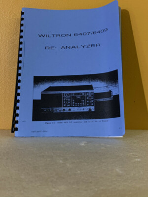 Wiltron 6407/6409 OMM 6407/6409 Analyzer | eBay