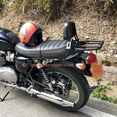Rear Backrest Sissy Bar Luggage Rack for Triumph Bonneville T120 T100 ...