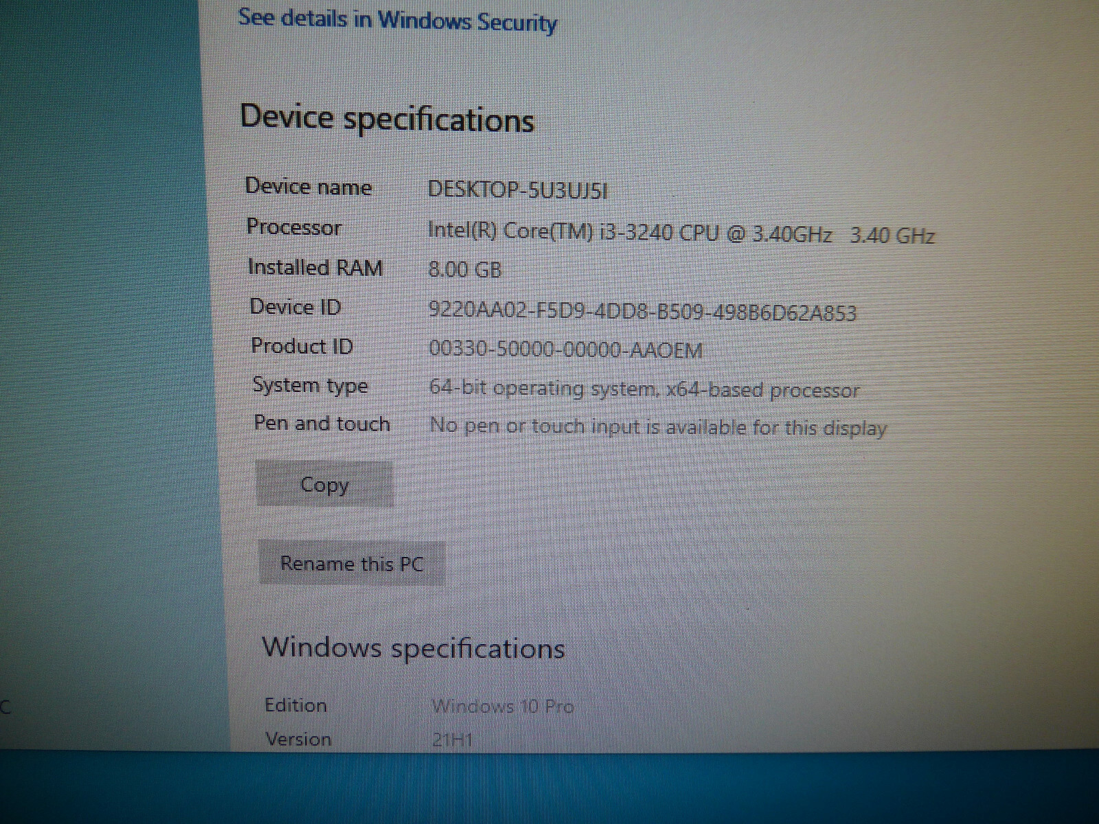 DELL OPTIPLEX 7010 USSF PC INTEL i3-3240 3.40GHz 8GB 1TB WINDOWS 10 PRO ...
