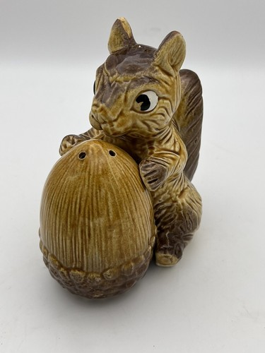 Vintage Japan Glazed Ceramic Squirrel with Acorn Salt & Pepper Shakers ...