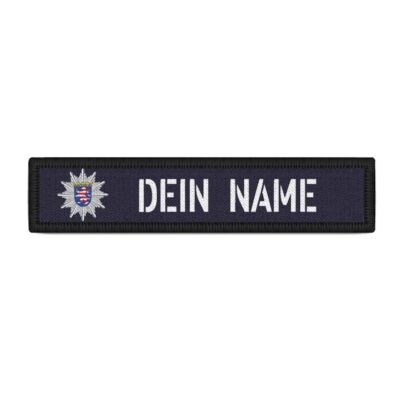 Patch Namens-Schild Polizei Hessen Klett Streifen personalisiert Namen ...