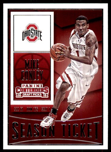 2015-16 Panini Contenders Draft Picks Mike Conley A Basketball Cards ...