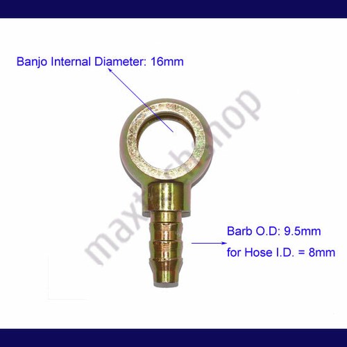 Banjo Fitting M6 M8 M10 M12 M14 M16 M18 Hose Barb 1/8" to 9/16 ...
