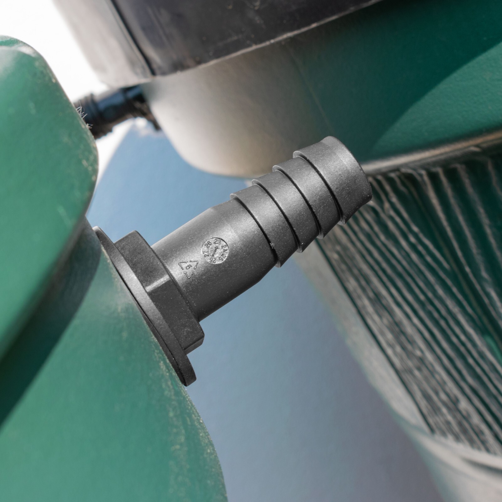 Garden Water Tank Overflow Fitting BUTT IBC Rain Capture Vent Outlet 1/ ...