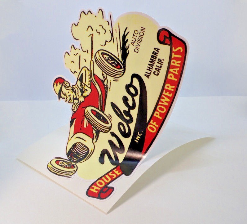 Webco Speed Shop Vintage Style Vinyl DECAL, Car STICKER, rat rod, hot ...