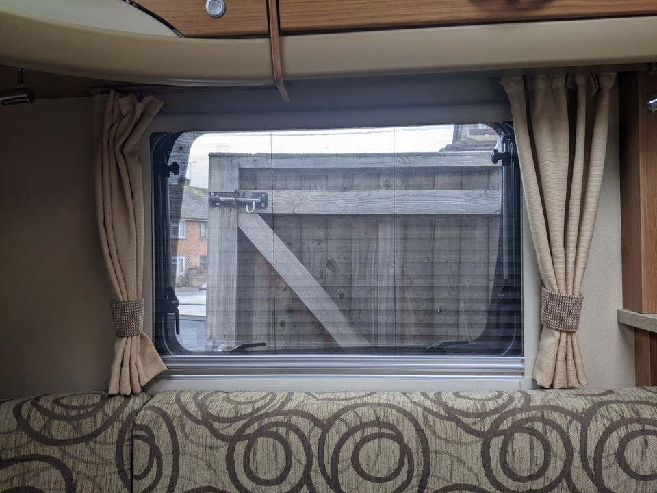 Motorhome Blind Flyscreen Caravan Camper Van Conversion RV Cream Grey ...