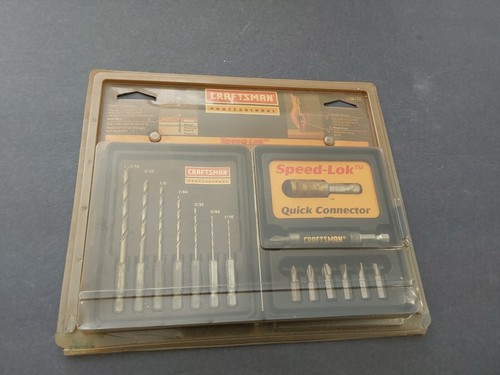 NOS NEW SEALED Craftsman Professional 16pc Speed-Lok Drill Driver Set ...