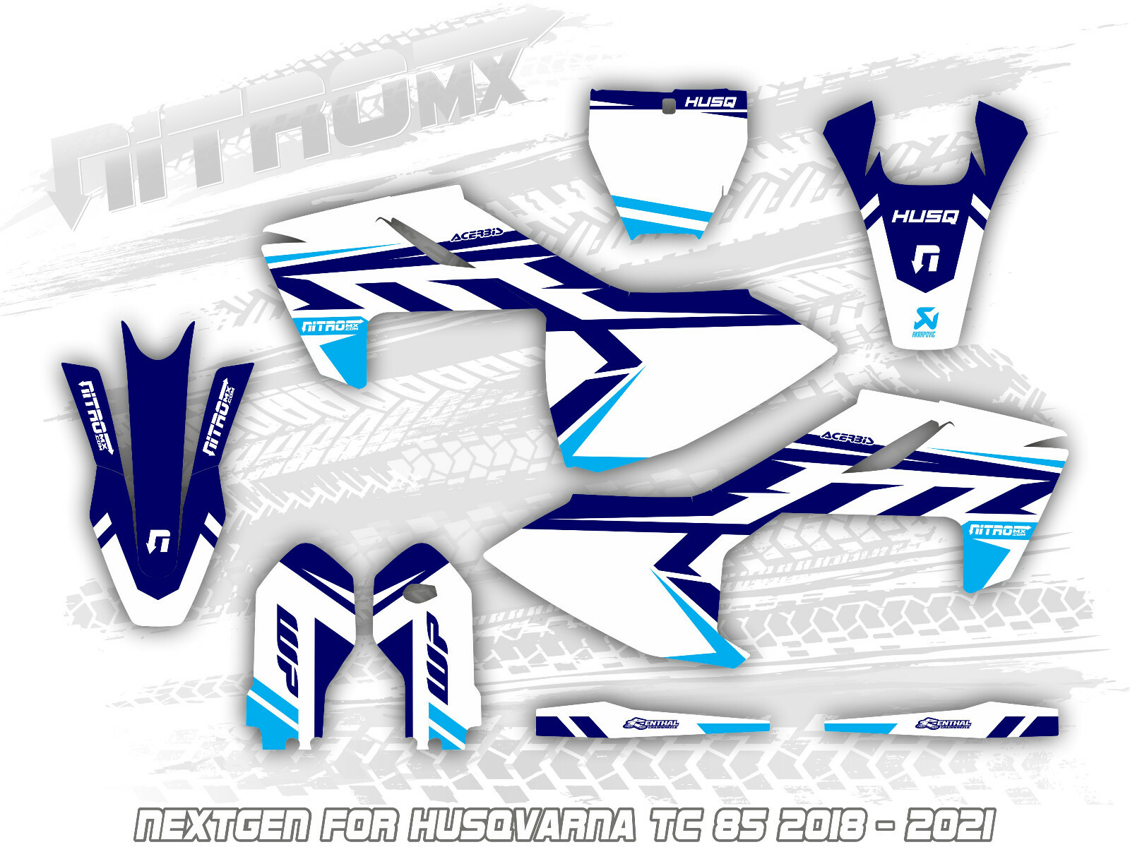 Graphics Kit fits Husqvarna TC 85 TC85 2018 2019 2020 2021 2022 2023 ...