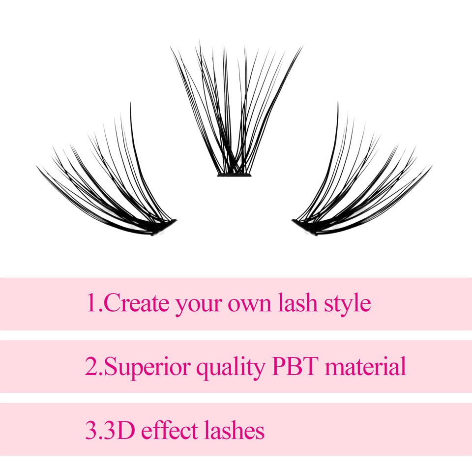 Fadvan Cluster Eyelashes Natural Curl Lash Individual Lashes Thick ...