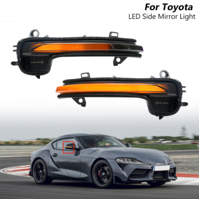 For 20-23 Toyota GR Supra Sequential LED Side Mirror Indicator Turn ...