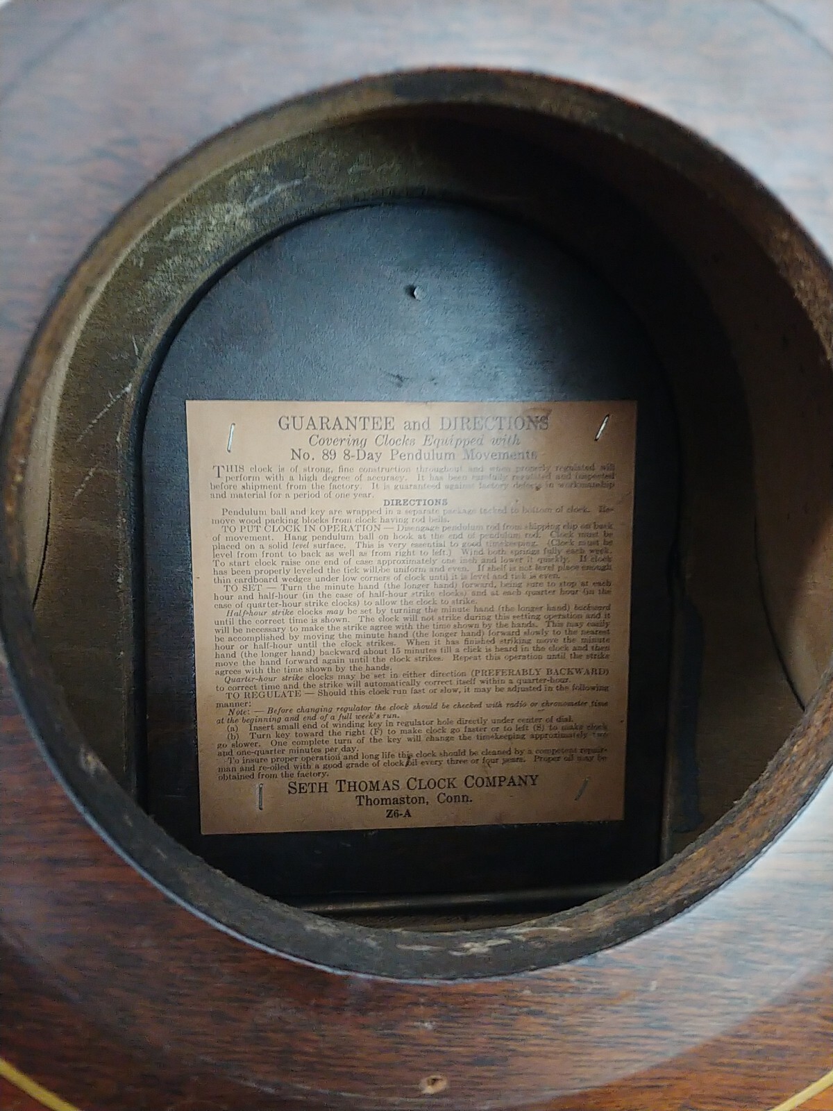 SETH THOMAS TAMBOUR CLOCK CASE | eBay