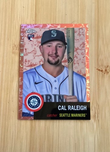 2022 Topps Chrome Platinum Cal Raleigh 237 Toile Cream Rose Gold /75 RC ...