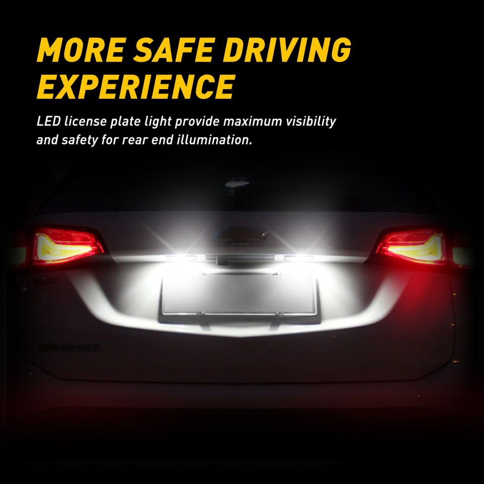 2PCS CANBUS SEAT LED License Number Plate Lights FOR Ibiza Mk2 Leon Mk2 ...