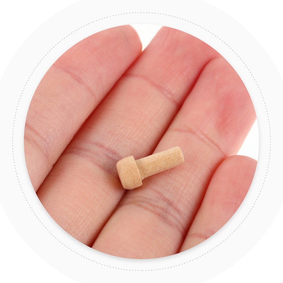 50 Pcs Solid Wood Toy Accessories Craft Shapes Mushrooms for Crafts ...