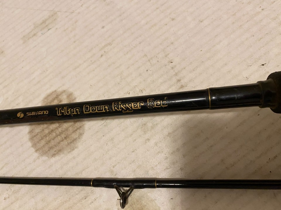 Vtg Shimano Triton Down Rigger Rod TDR-1802 8’ 2-pc. medium action 17lb ...