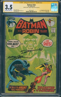 Batman #232 CGC SS 2X 3.5 Signed Neal Adams Denny O'Neil 1st app Ra's ...