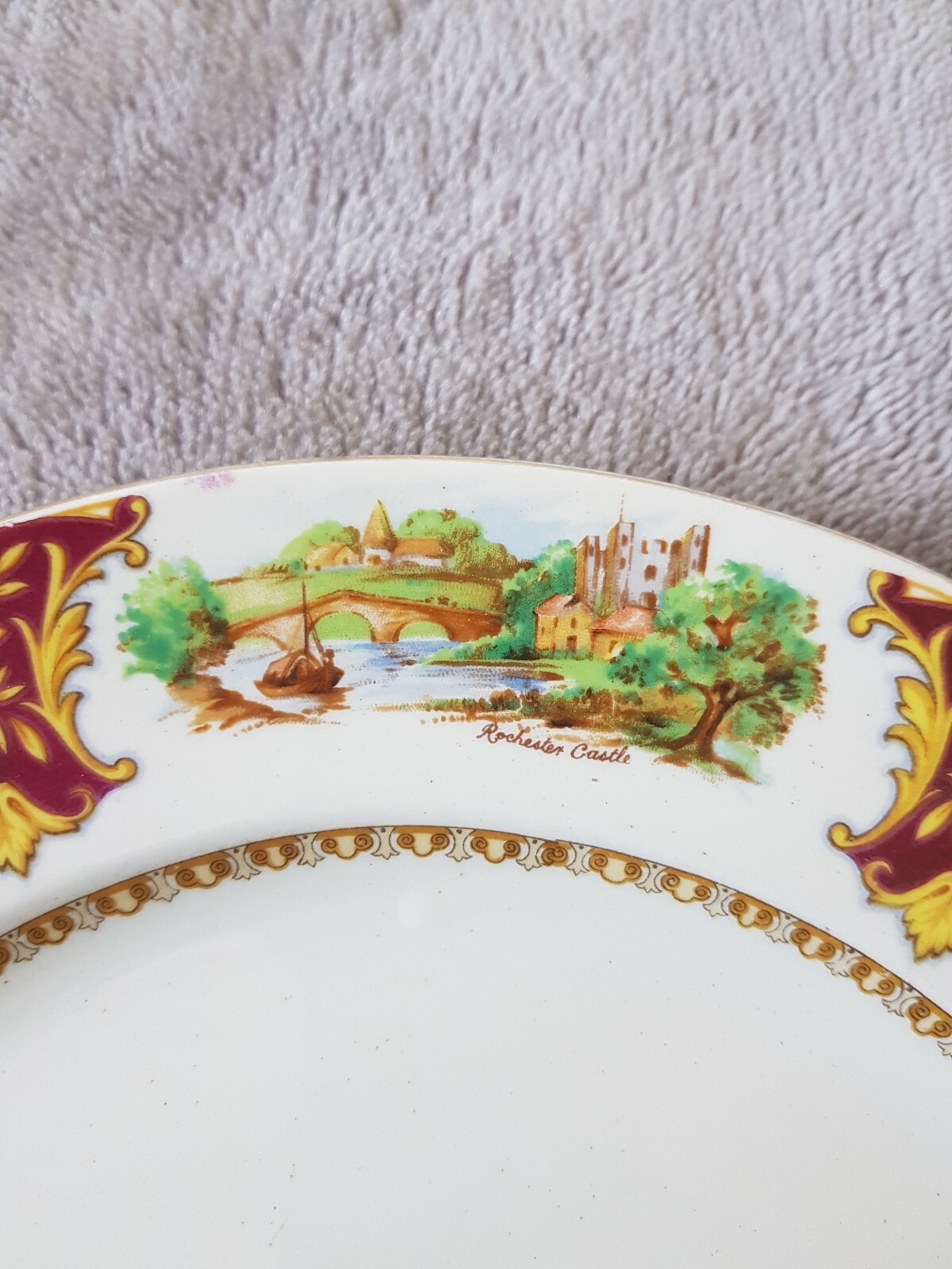 Sampson Bridgwood Old British Castles Richmond Castle Dinner plate ...
