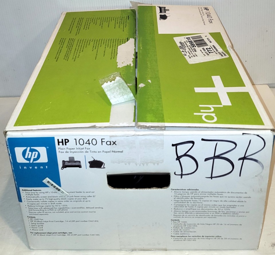 (NEW OPEN BOX!) HP 1040 Inkjet Fax Machine with Built-In Telephone/Scan ...