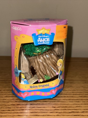 VTG Walt Disney Enesco Alice in Wonderland Motion Ornament Tree Rabbit ...