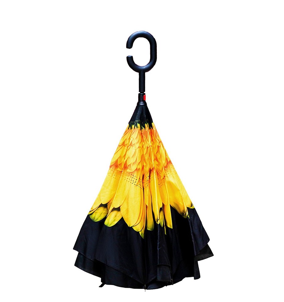 Reverse Folding Inverted Umbrella - Double Layer,Windproof, UV Proof ...