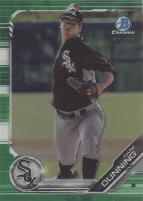 2019 Bowman Draft - Chrome Dane Dunning #BDC-54 Green Refractor /99 (RC ...