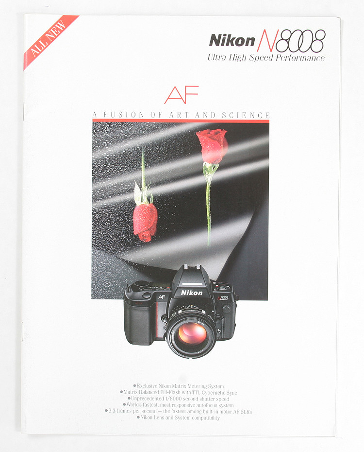 NIKON N8008 SALES BROCHURE, PUB CODE 8CE40801/146929 | eBay