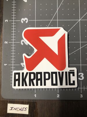 Glossy Akrapovic Racing Sticker For Helmet Hard Hat Toolbox Etc CA1 | eBay