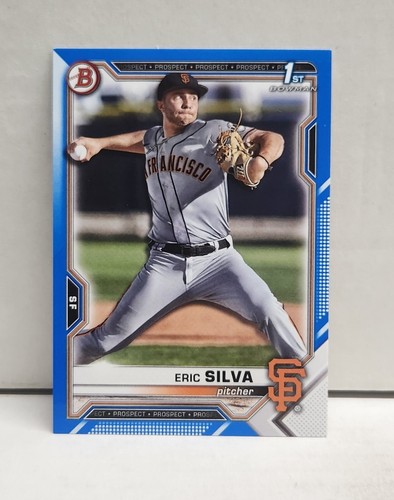 ERIC SILVA 2021 Bowman Draft 1st ~ BLUE #'d /150 ~ GIANTS | eBay