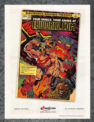 EB World EB Games Comic PS1 PS2 DC N64 GBC PC Vintage Print Ad Art | eBay