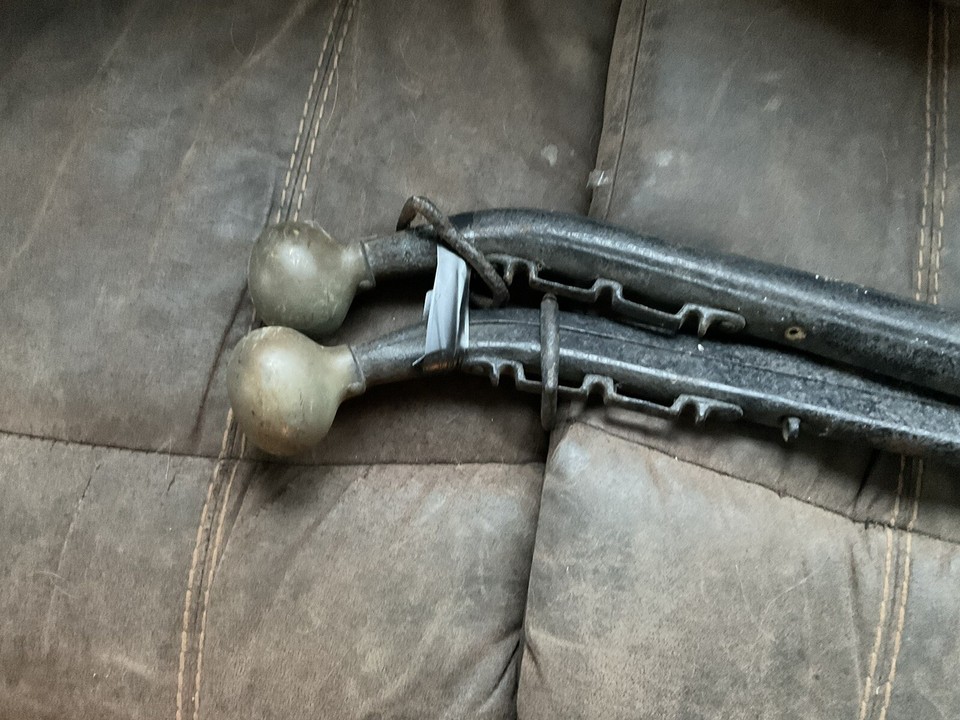 Primitive Iron HORSE MULE HAMES Brass Balls Farm Work Harness Antique ...