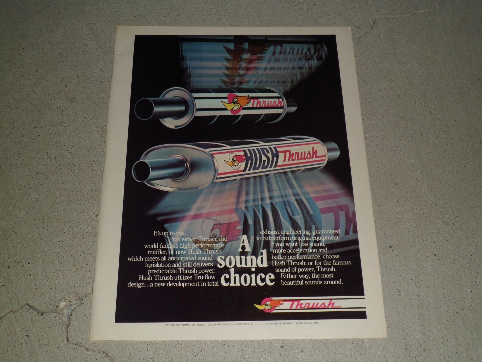 VARIOUS VINTAGE THRUSH MUFFLER MUFFLERS AD / ARTICLES - HUGE VARIETY ...