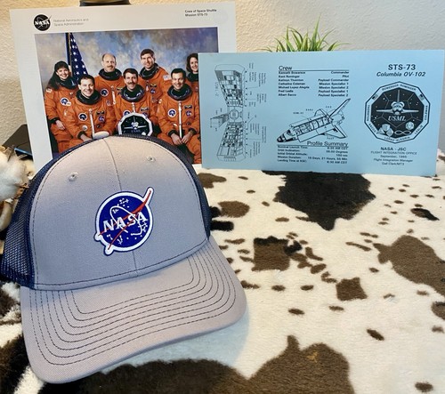 NASA STS-73 Columbia Crew Photo, Flight Card, Mesh Cap Bundle Space Mission | eBay