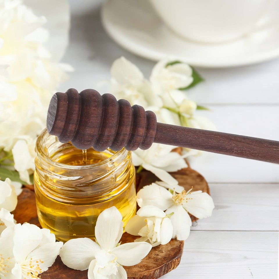 Honey Stirrer Stick Wood Honey Dipper for honey stirrers wood honey ...