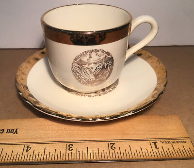 Royal Gorge CO. Sabin Crest O Gold 22k Tea Cup Saucer Souvenir Vintage ...