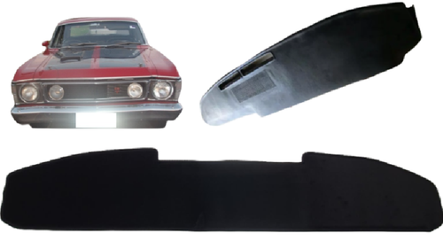 BLACK DASH MAT, DASHMAT, DASHBOARD COVER FIT FORD FALCON XW, XY 1969 ...