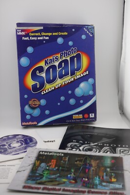 Kai's Photo Soap Complete AWESOME Box With Disc 1997 MAC PC Photoshop ...