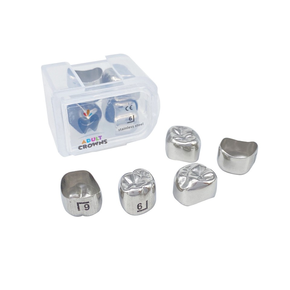 Dental Adult Stainless Steel Preformed Permanent Molar Teeth Temporary ...