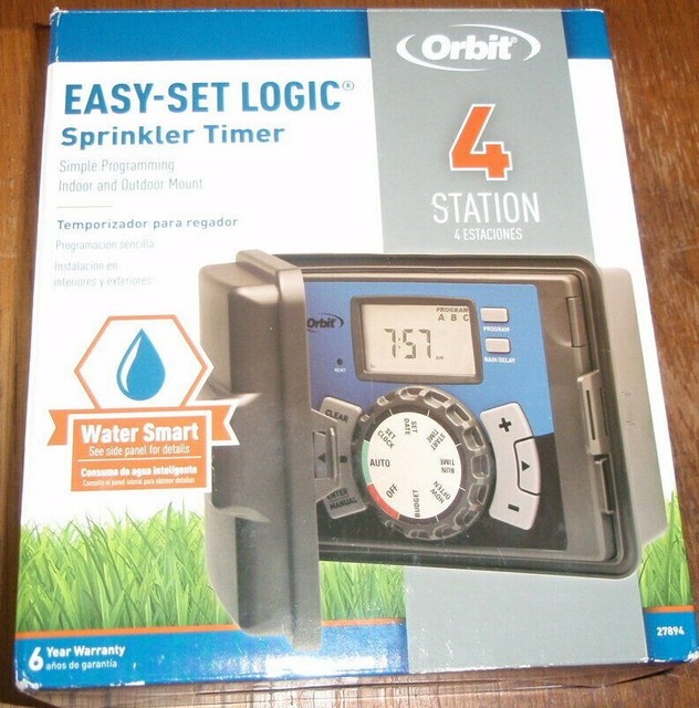 Orbit 4 Station Easy-Set Logic Sprinkler Timer Gray 27894 for sale ...