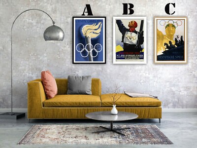 Vintage Olympic Games Advertising Art Print Poster Set. Choice of 3 ...