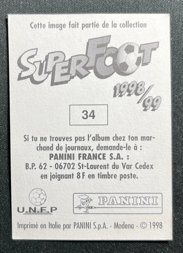 34 - OUMAR DIENG - PANINI SUPERFOOT 1998/99 | eBay