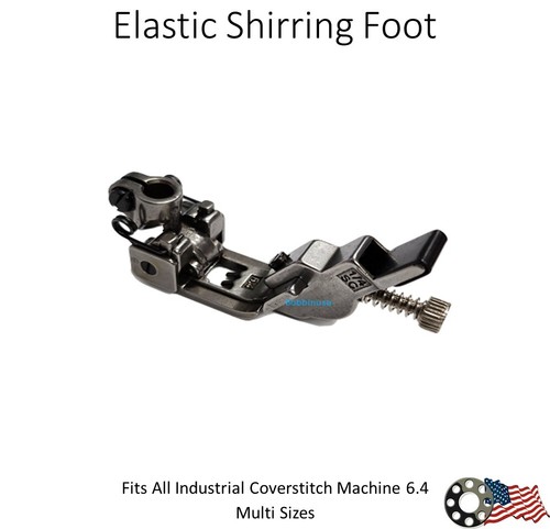 New Elastic Shirring Foot 1/8 for Coverstitch Machine 6.4 | eBay
