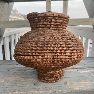 Native American Apache Jicarilla Basket - Antique Western Indian Craft ...