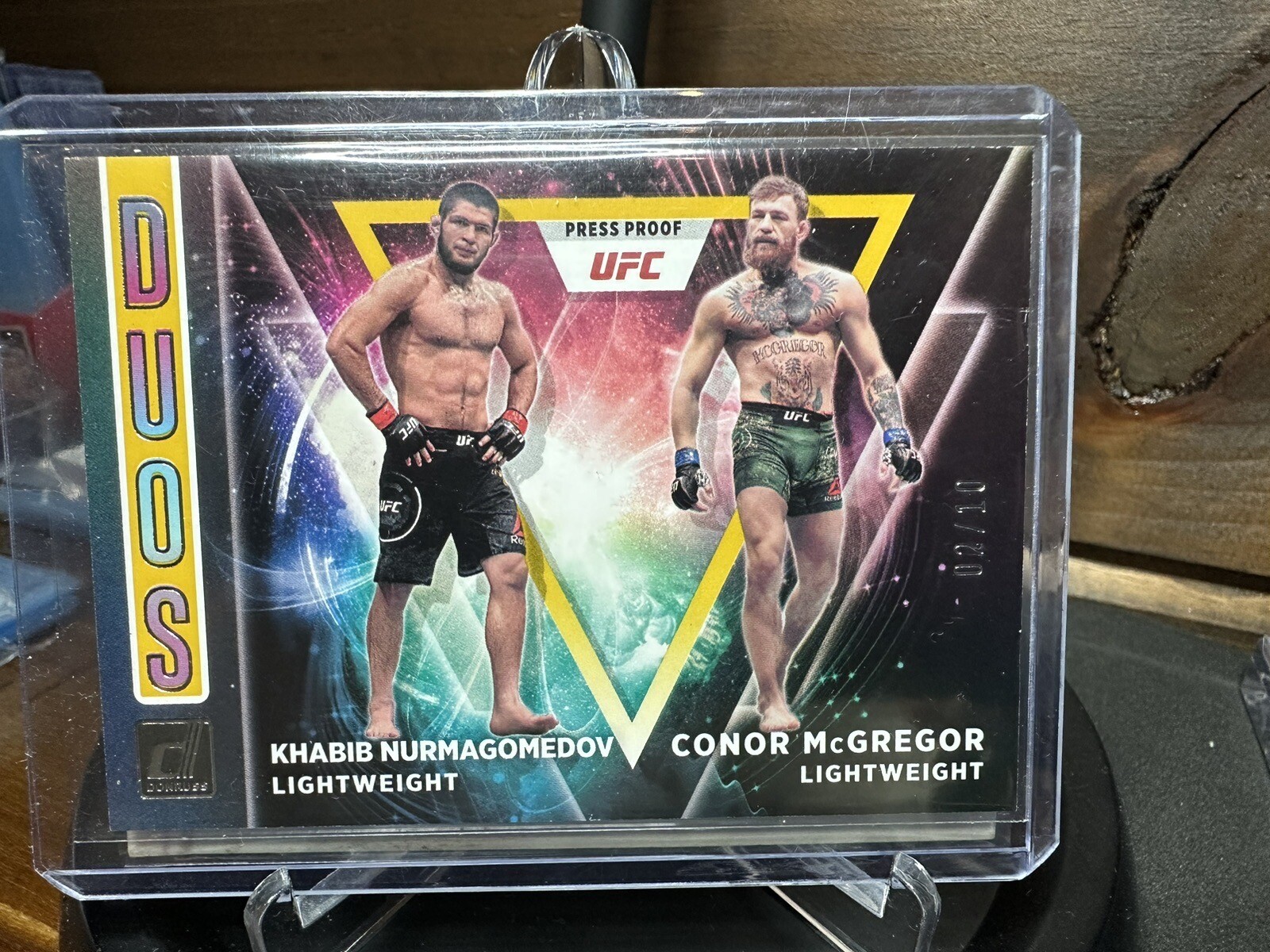 2022 DONRUSS UFC KHABIB NURMAGOMEDOV/CONOR MCGREGOR DUOS GOLD SP 02/10 ...