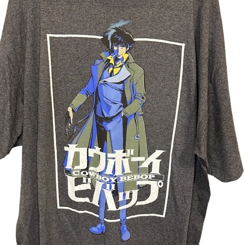 Cowboy Bebop Spike Spiegel Men's Charcoal Gray T-shirt 2XL (50/52) NWOT | eBay