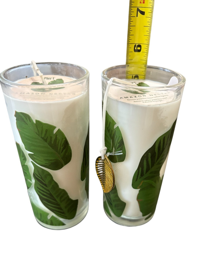 Pier 1 Pair Of Candles Amazon Nectar Spring Refreshing 5 1/2" New old ...