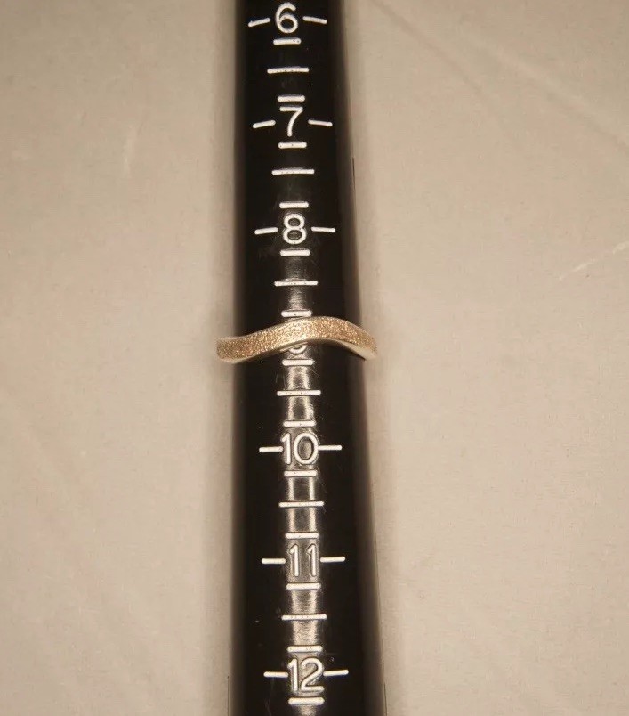 Sterling Silver Wavy Textured Band Ring Size 9.25 | eBay