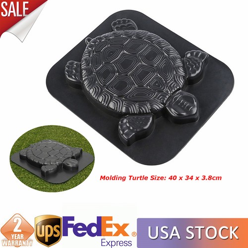 Turtle Stepping Stone Mold Concrete Cement Mould Garden Path Lawn Paver ...