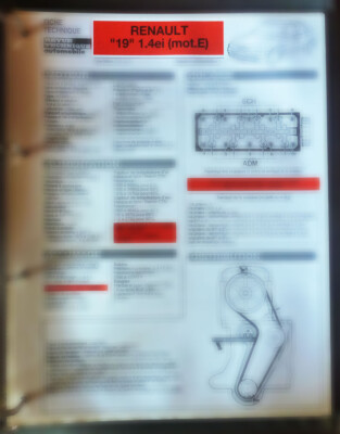 R19 1.4ei Mot E - Fiche Technique Renault | eBay