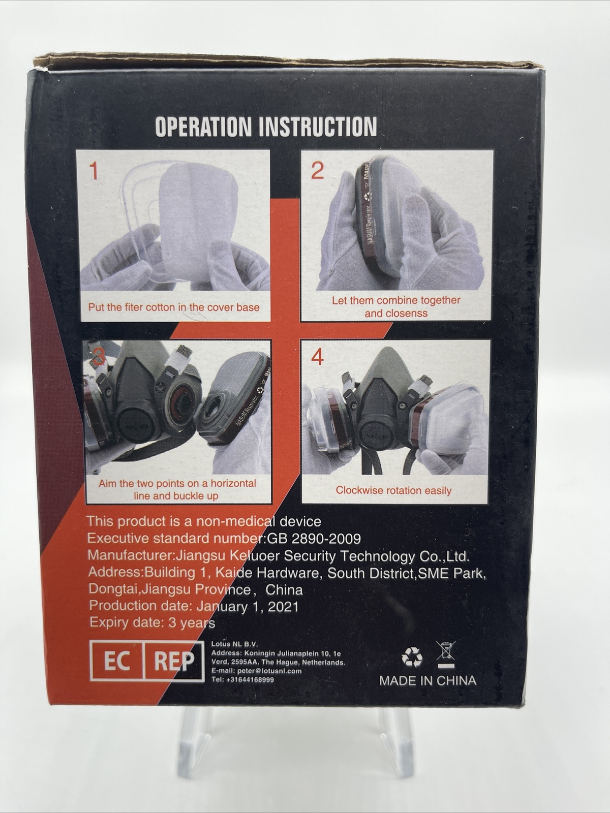 NA&UM Chemical Respirator Mask M101 Double Gas Mask Protection Filter ...